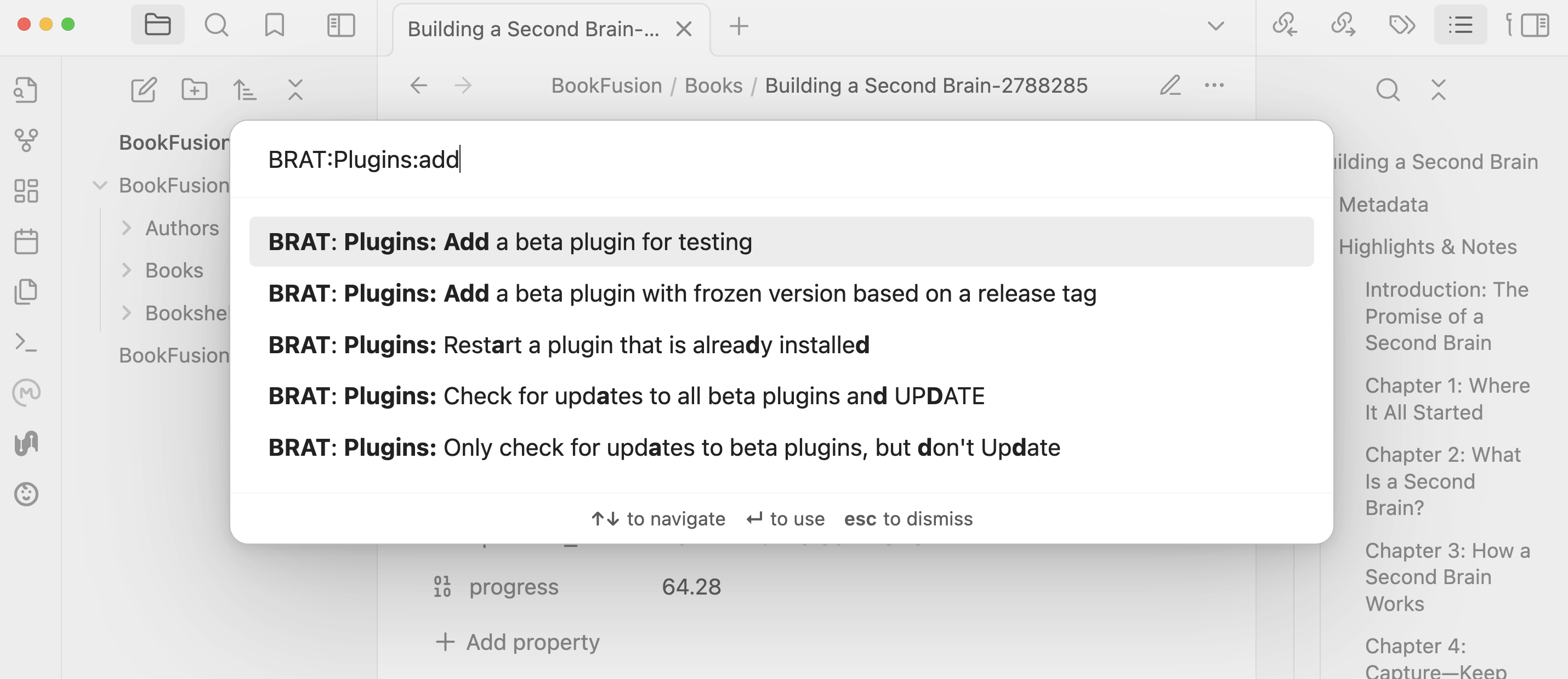Installing the BookFusion Obsidian plugin – BookFusion