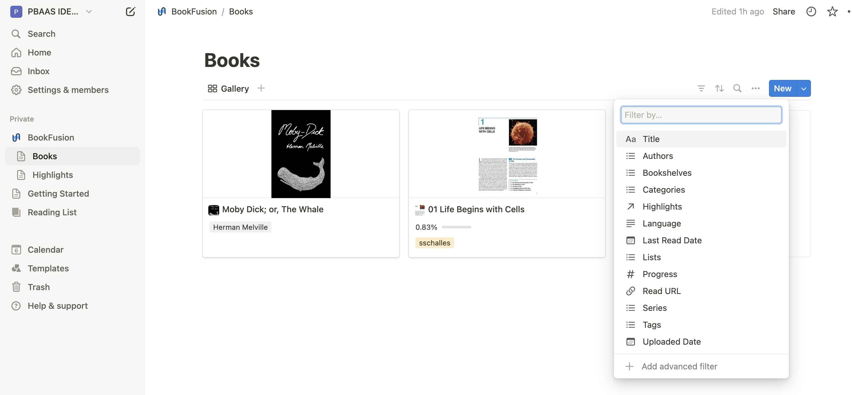 Filtering and using the Books & Highlights tables inside Notion ...